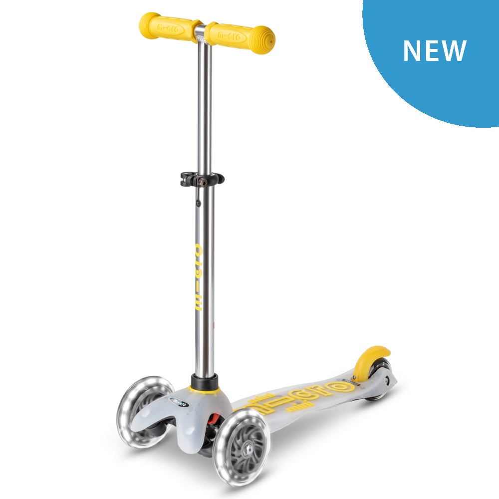 Mini Micro Deluxe Flux LED Neon Yellow – Micro Scooters Hong Kong